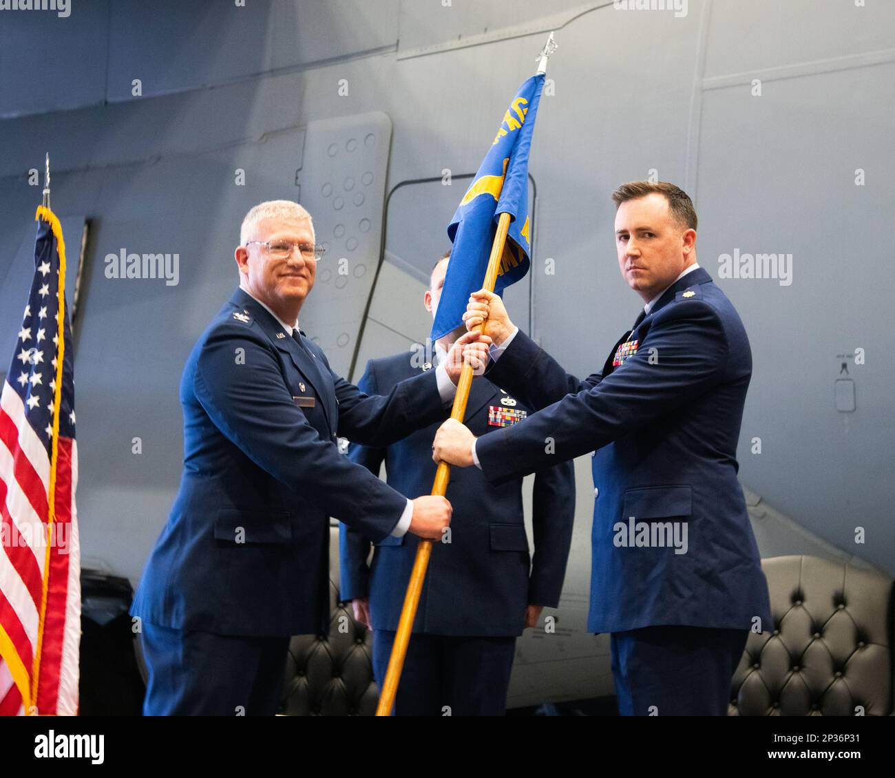 Maj. David Williams (right) assumes command of the 446th Aircraft ...