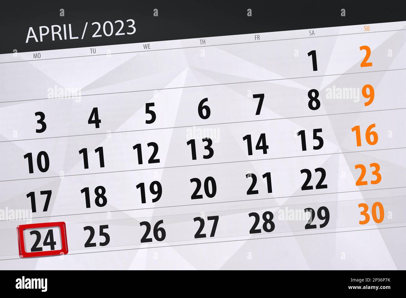 Calendar 2023, deadline, day, month, page, organizer, date, april ...