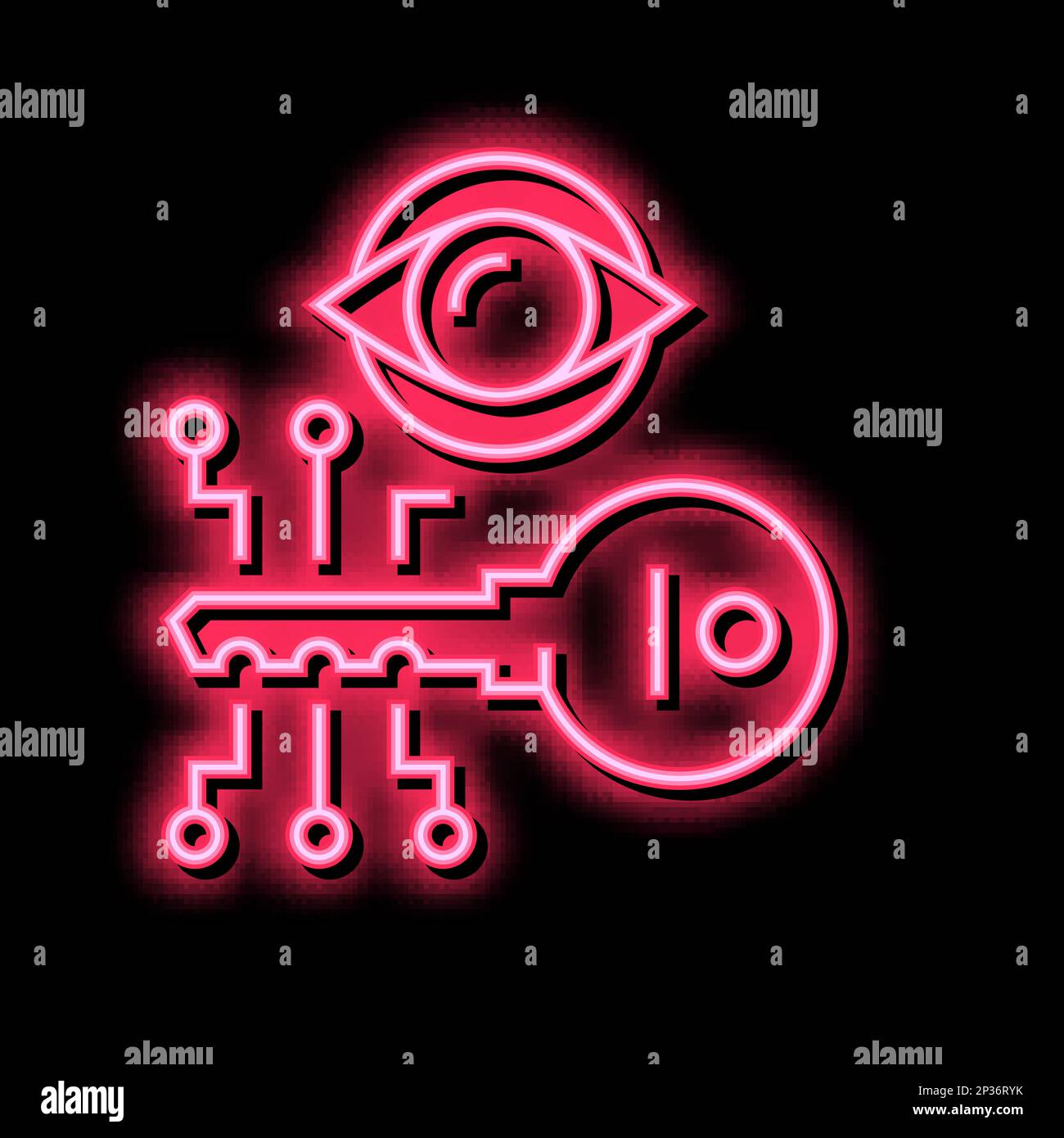 electronic key vision color icon vector illustration Stock Vector Image ...