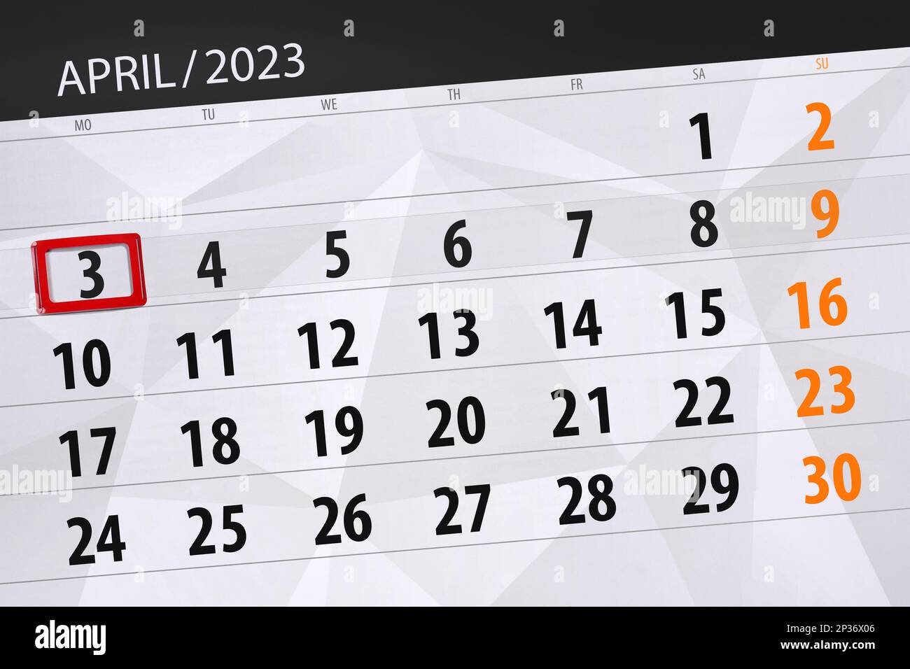 Calendar 2023, deadline, day, month, page, organizer, date, april ...