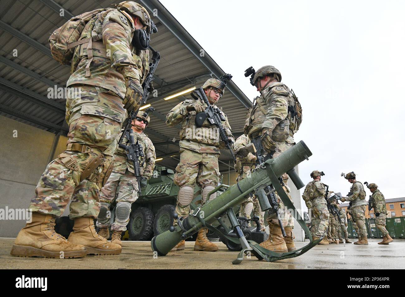 U.S. Army Cpt. Scott Murray, foreground right, the Commander of ...