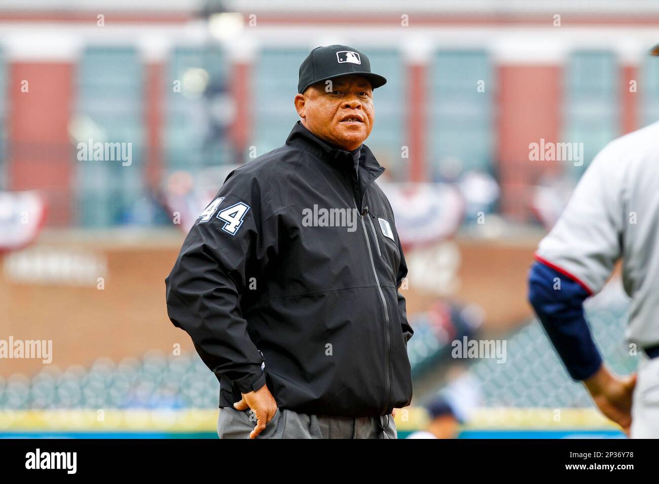 09 APRIL 2015: Third base umpire Kerwin Danley during a regular season ...