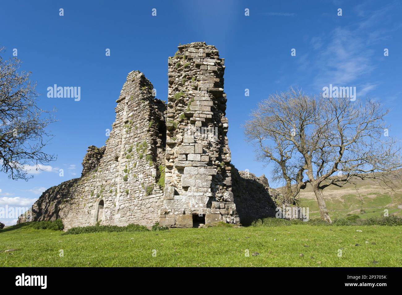Ruins of the castle wall, reputedly the home of Uther Pendragon ...