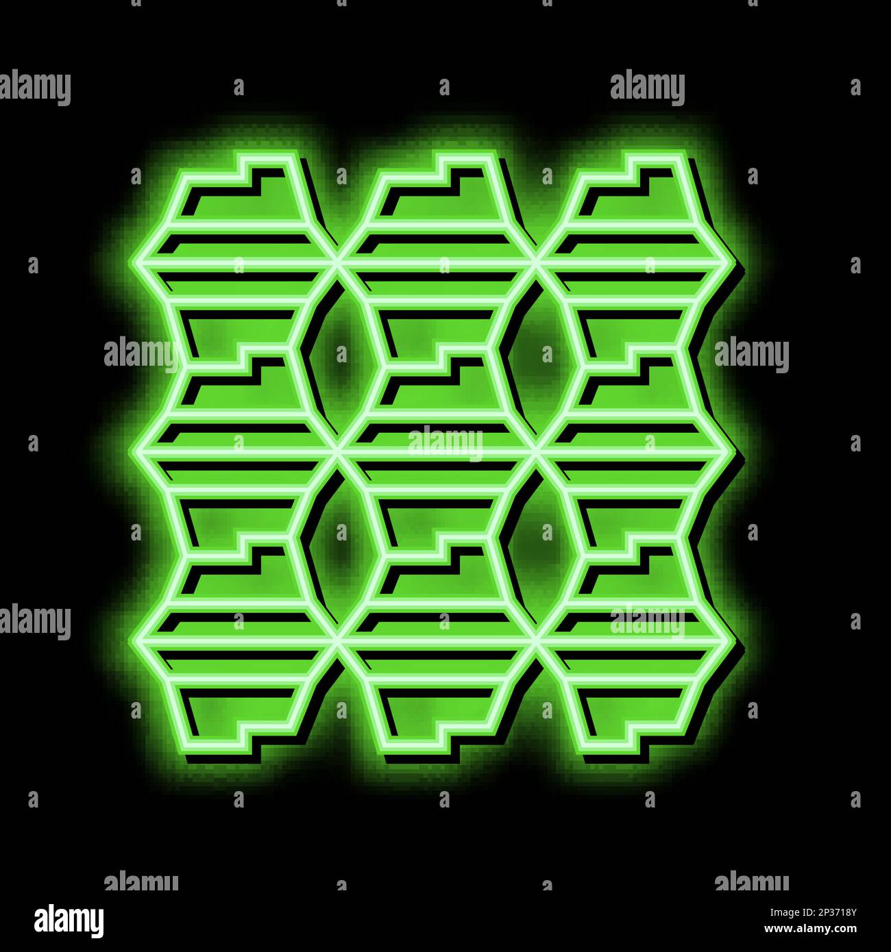 process aluminium production neon glow icon illustration Stock Vector ...