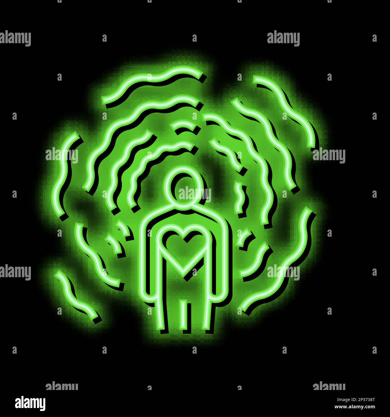 self-awareness soft skill neon glow icon illustration Stock Vector ...