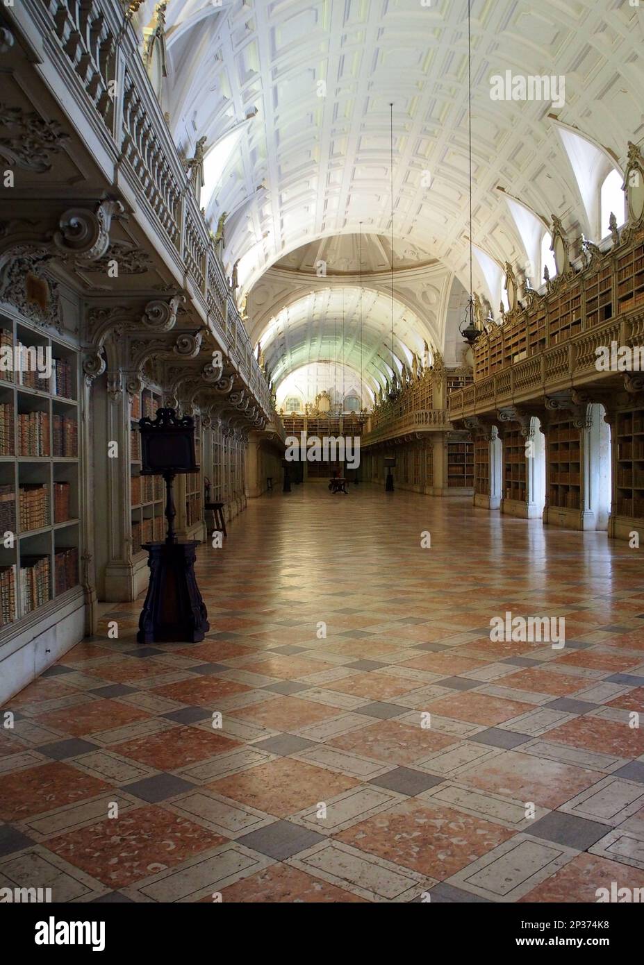 Library of the Palace of Mafra, 18th-century baroque Royal Palace and ...