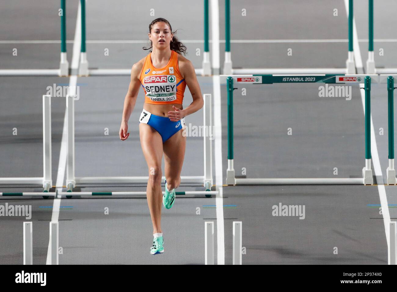 Zoe sedney competing on the 60m women hi-res stock photography and ...