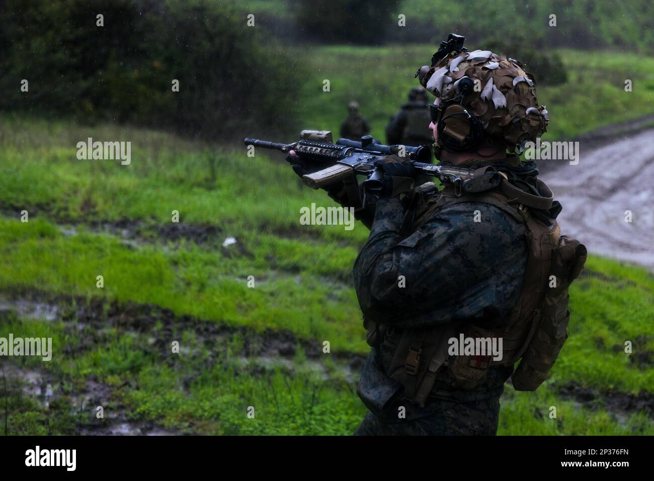 U.S. Marine Sgt. David Gebbie, a squad leader with Alpha Company, 3rd ...