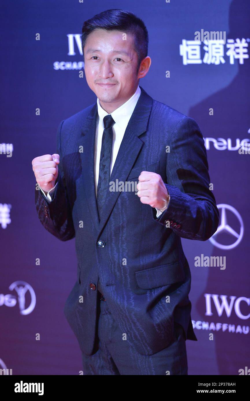 Chinese boxer Zou Shiming poses on the red carpet for the 2015 Laureus ...