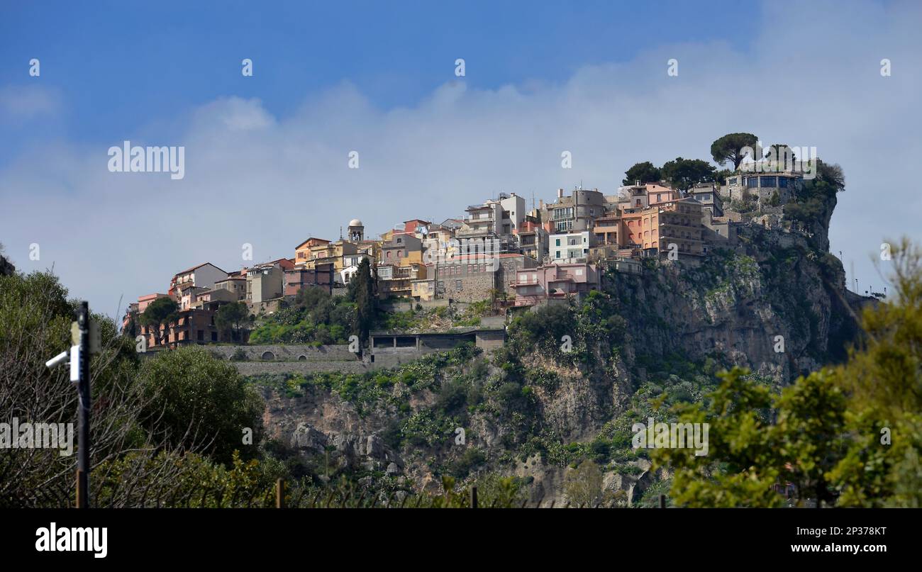 Castelmola village sicily hi-res stock photography and images - Alamy