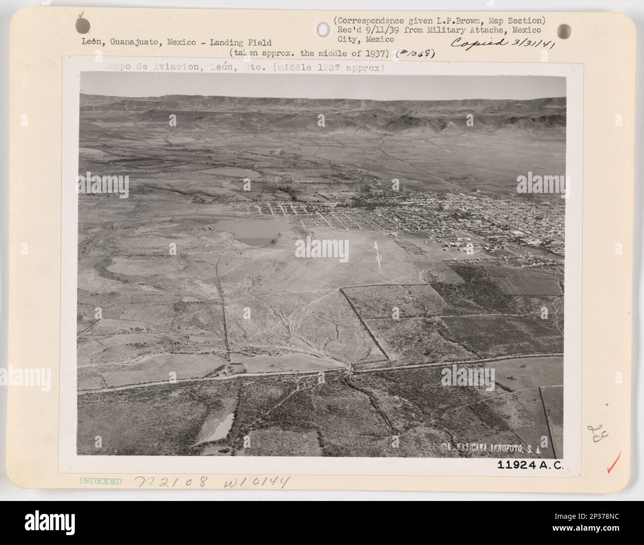 Landing Fields - Mexico, Aerial Photograph Stock Photo - Alamy
