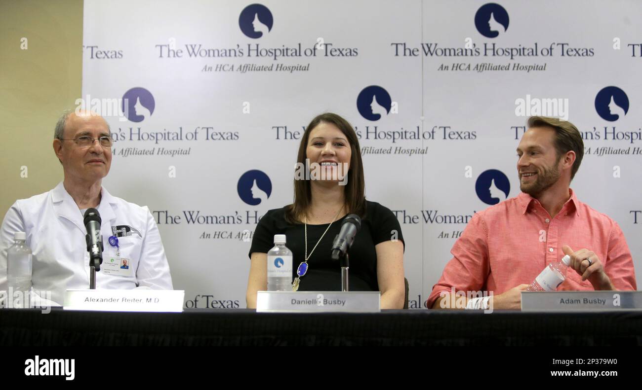 Dr. Alexander Reiter, left, Danielle Busby, center, and Adam Busby ...