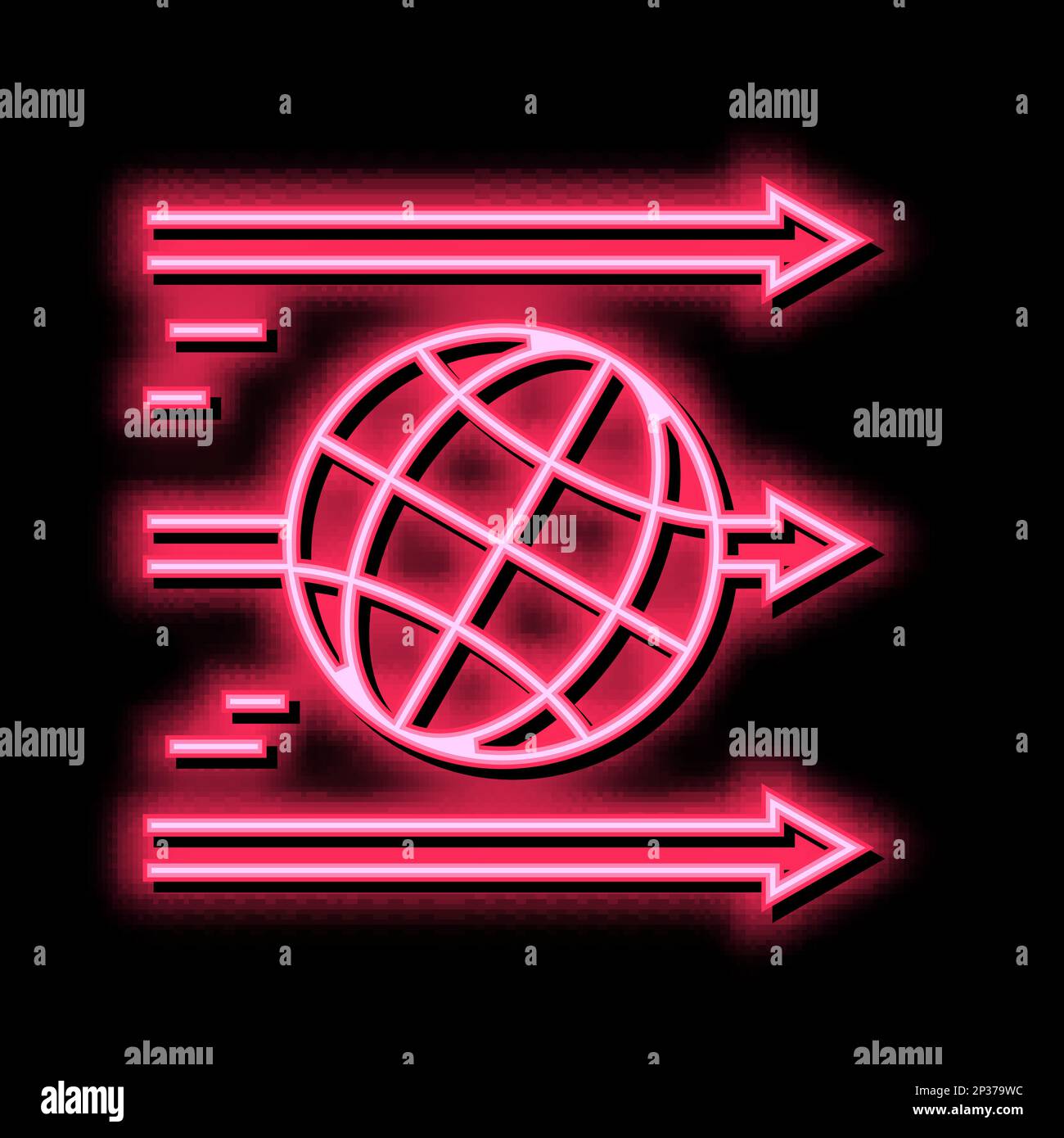 world linear economy color icon vector illustration Stock Vector Image ...