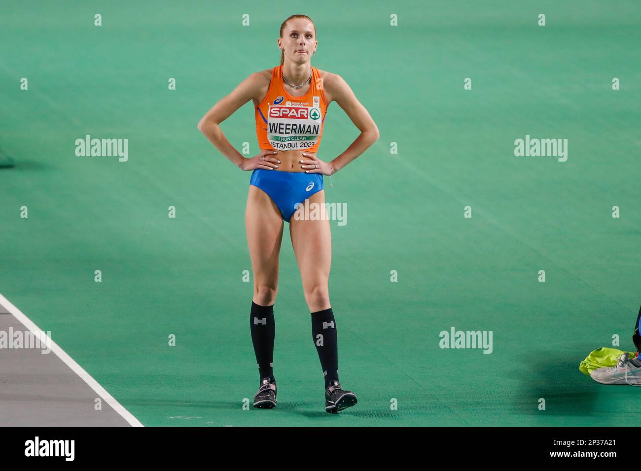 ISTANBUL, TURKEY - MARCH 5: Britt Weerman of the Netherlands before ...