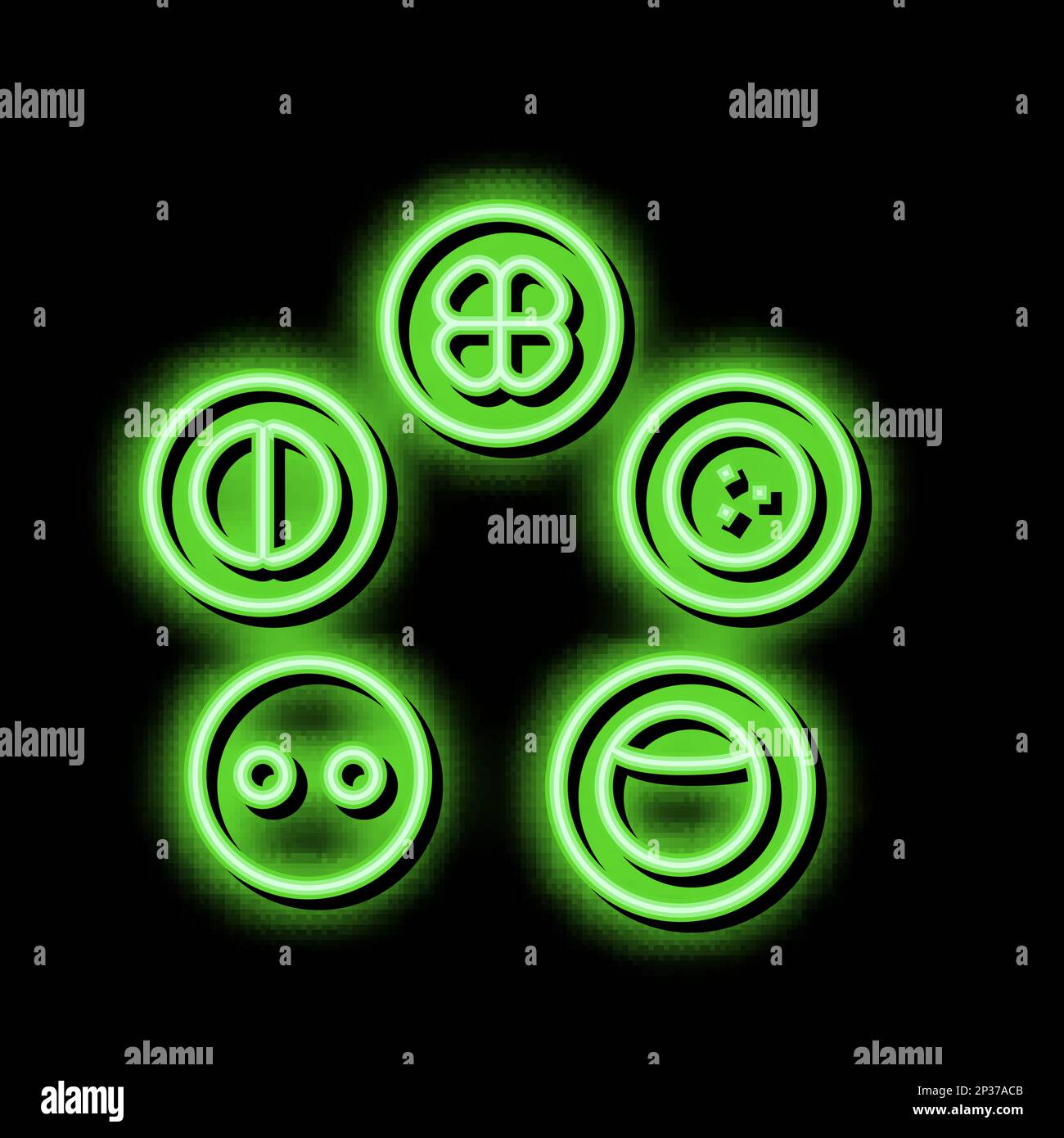 cell development neon glow icon illustration Stock Vector Image & Art ...