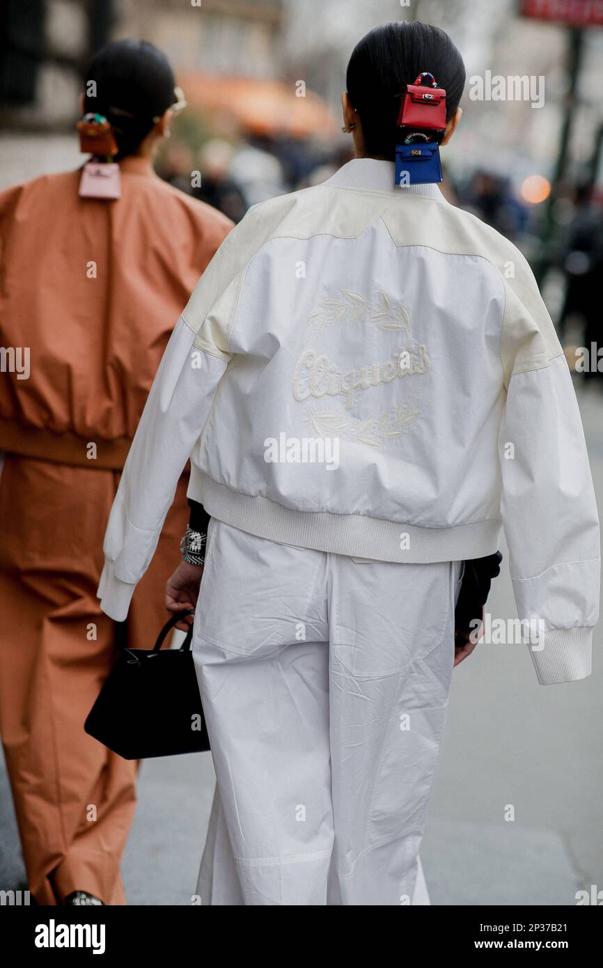 Paris, France. 04th Mar, 2023. Street style, Snehal and Jyoti Babani ...