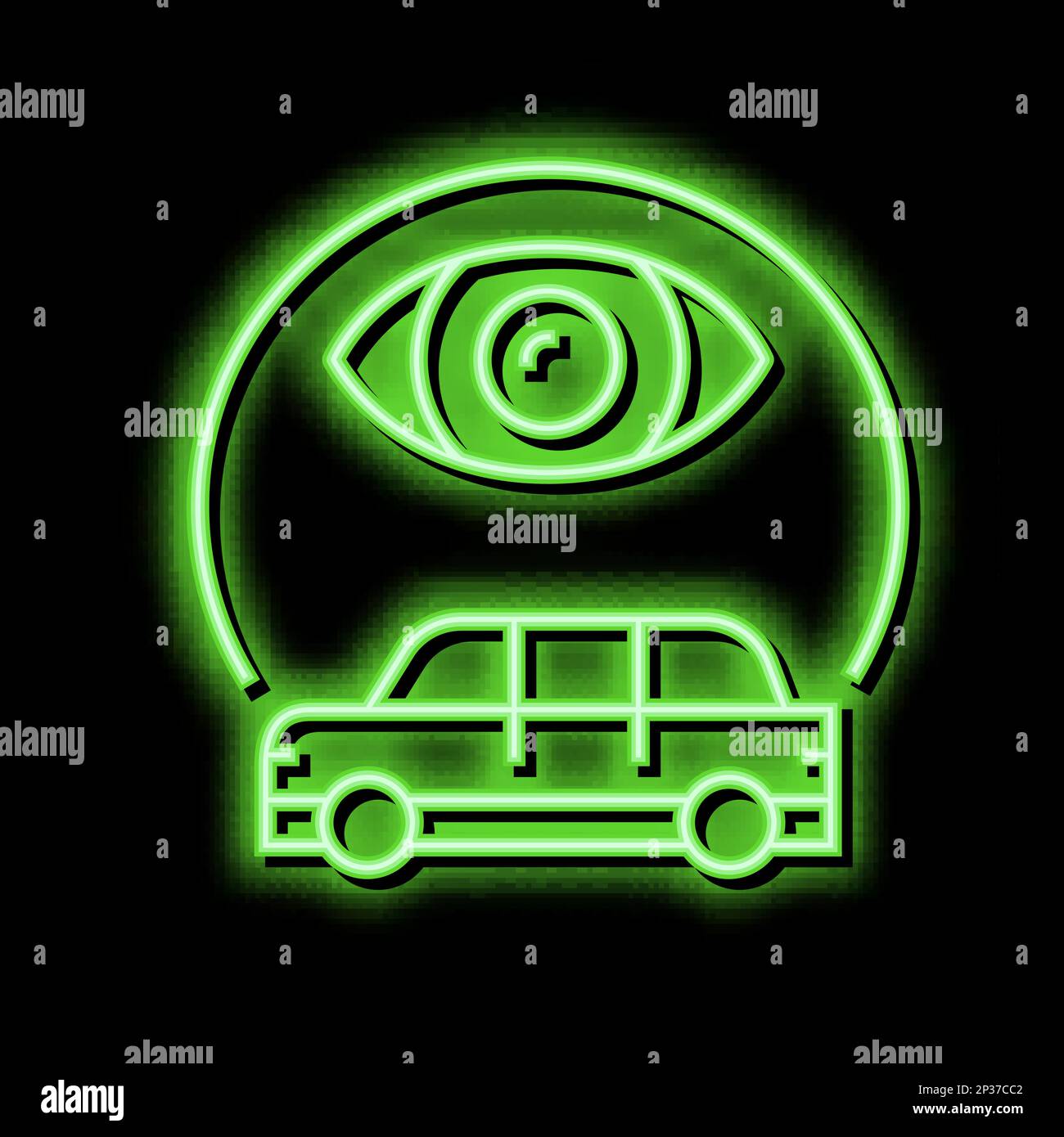 vehicle tracking neon glow icon illustration Stock Vector Image & Art ...