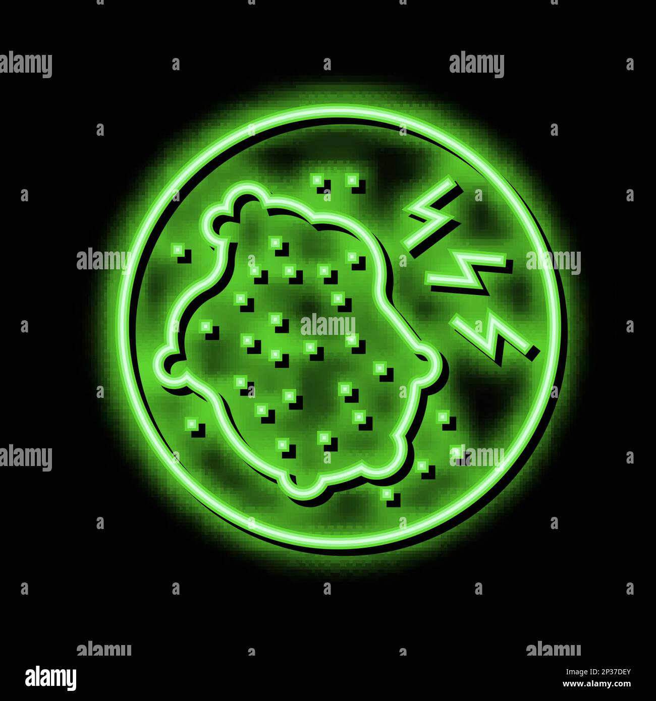 skin itch disease neon glow icon illustration Stock Vector Image & Art ...