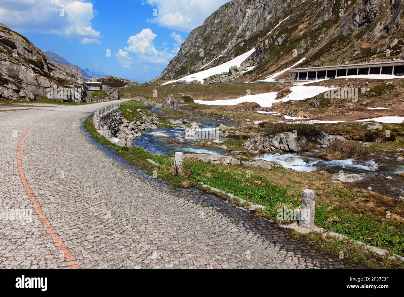 Old Gotthard Road, Gotthard Pass, passo del San Gottardo, cobblestones ...