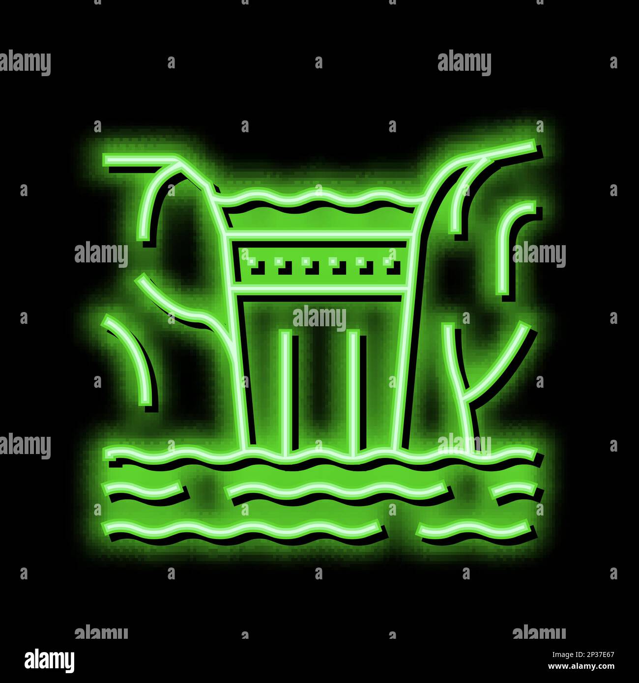 Glowing waterfall Stock Vector Images - Alamy