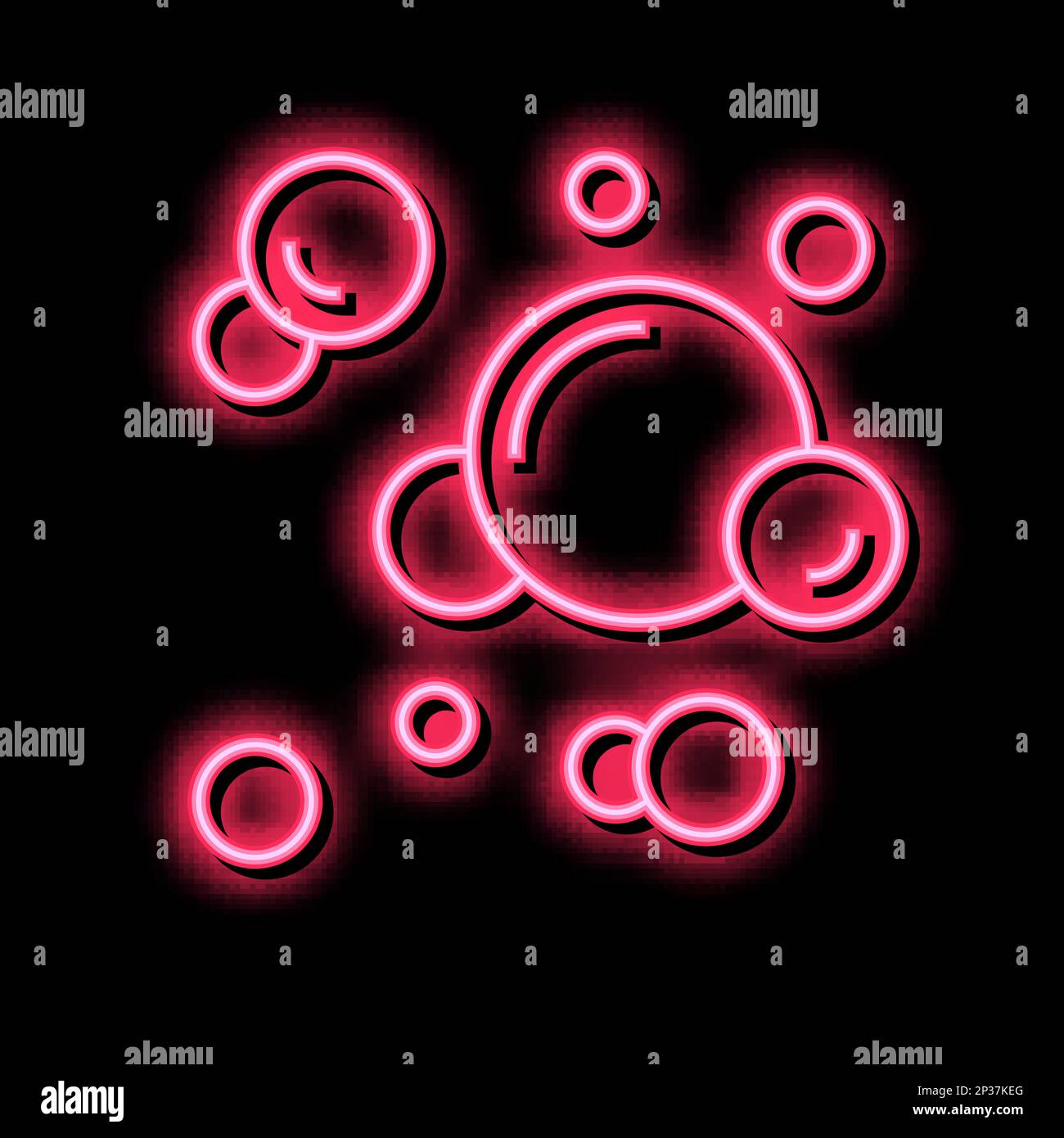 bubbles oxygen neon glow icon illustration Stock Vector Image & Art - Alamy