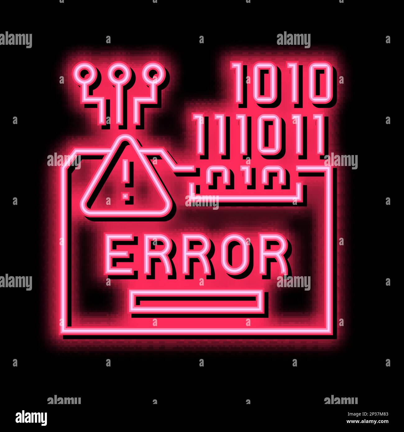 error system neon glow icon illustration Stock Vector Image & Art - Alamy