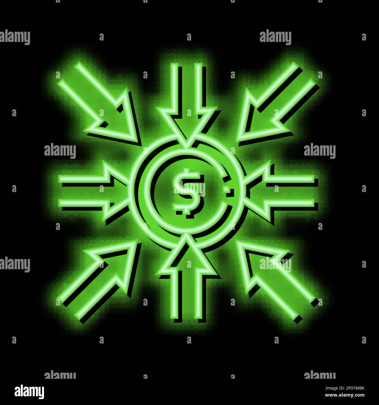 consumption money neon glow icon illustration Stock Vector Image & Art ...