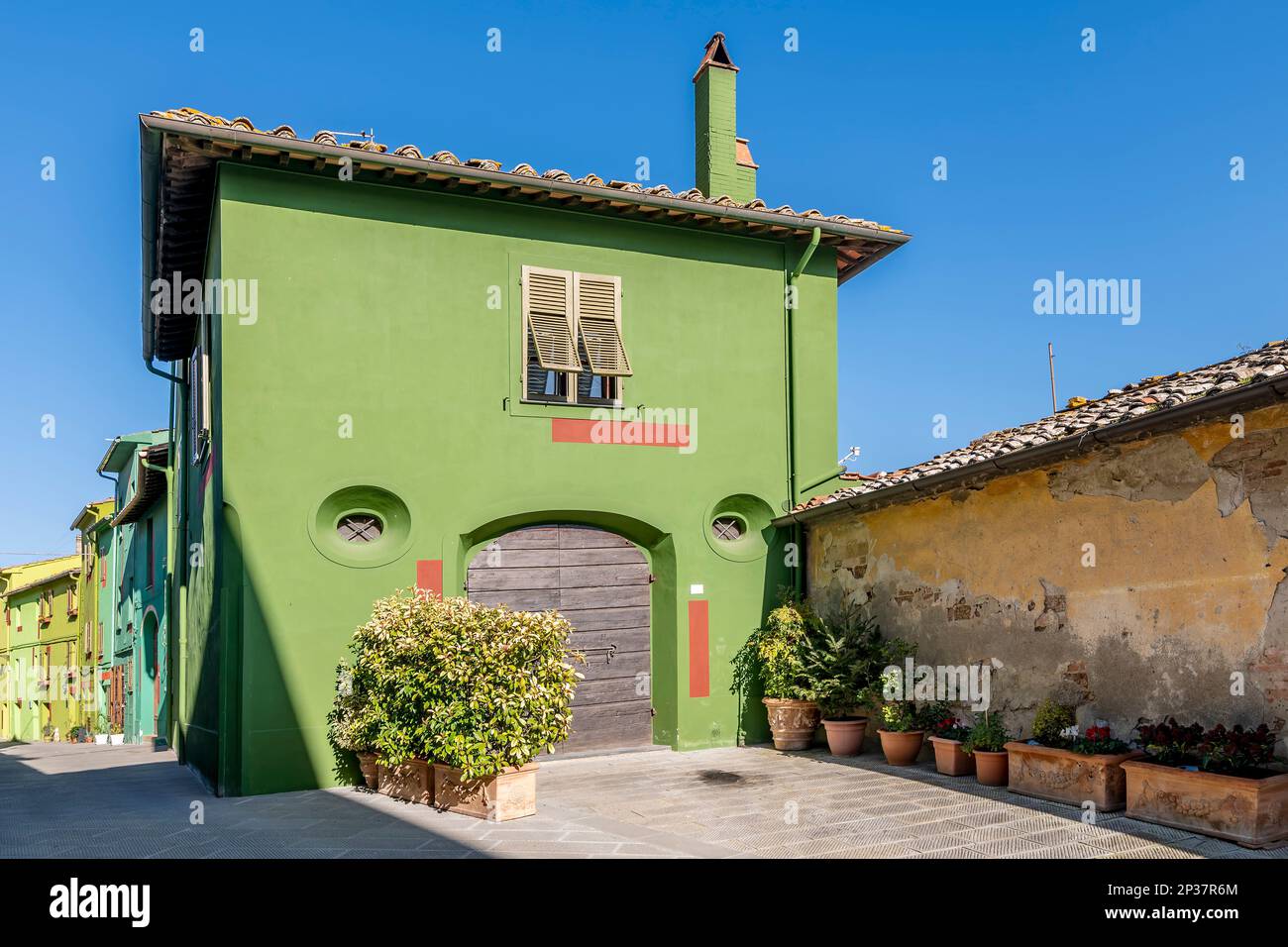 The colorful village of Ghizzano, Pisa, Italy Stock Photo - Alamy