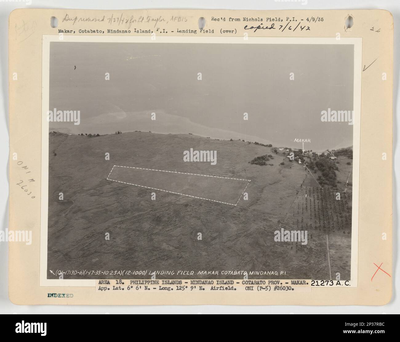 Landing Fields - Philipines - Mindanao Island, Aerial Photograph Stock ...
