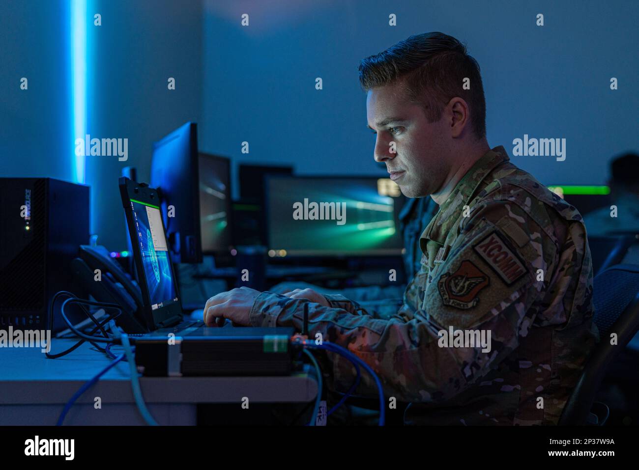 Airman 1st Class Cody Moser, 18th Communications Squadron expeditionary ...