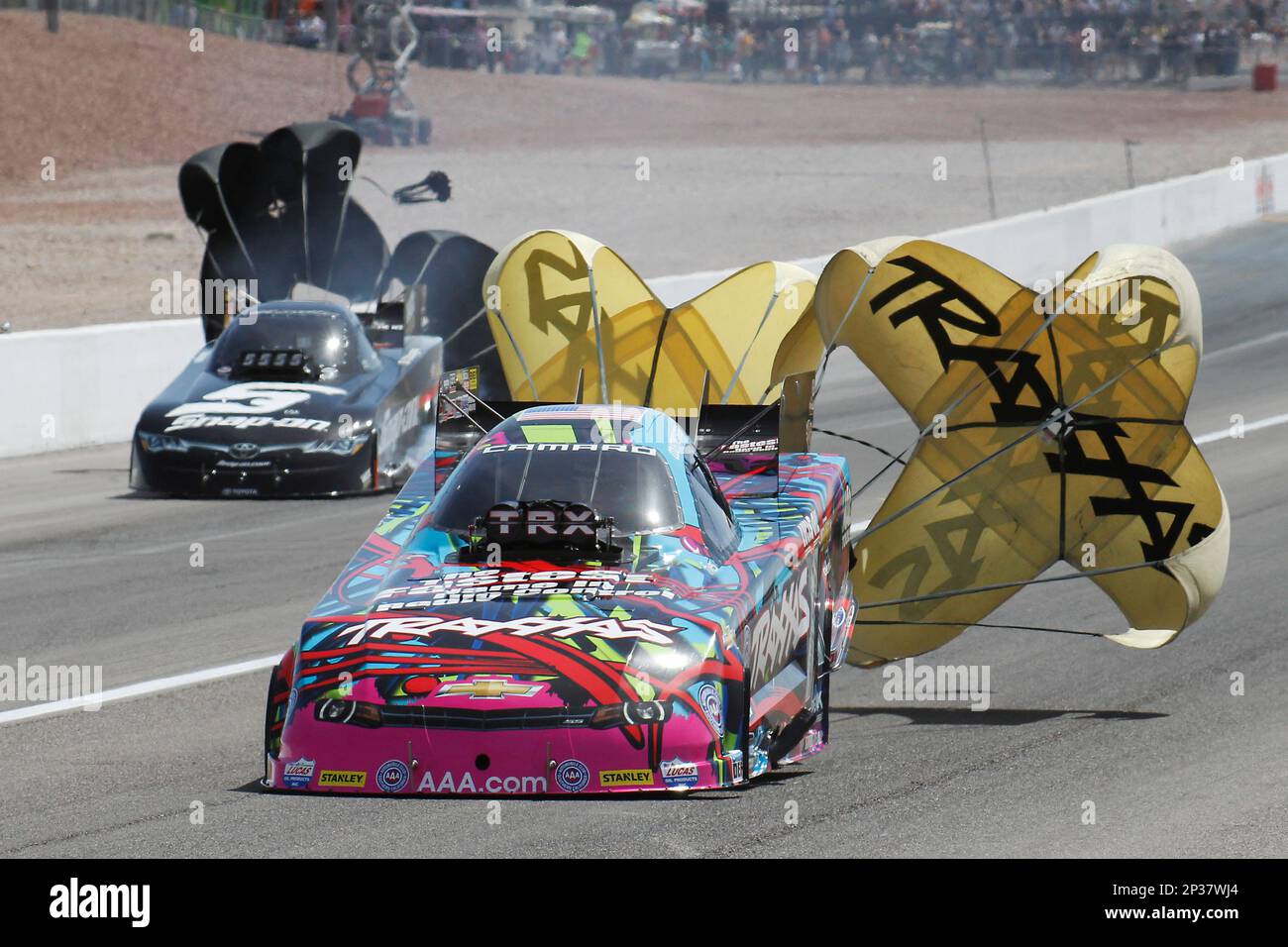 April 11, 2015: Courtney Force (4 FC) John Force Racing Chevrolet ...