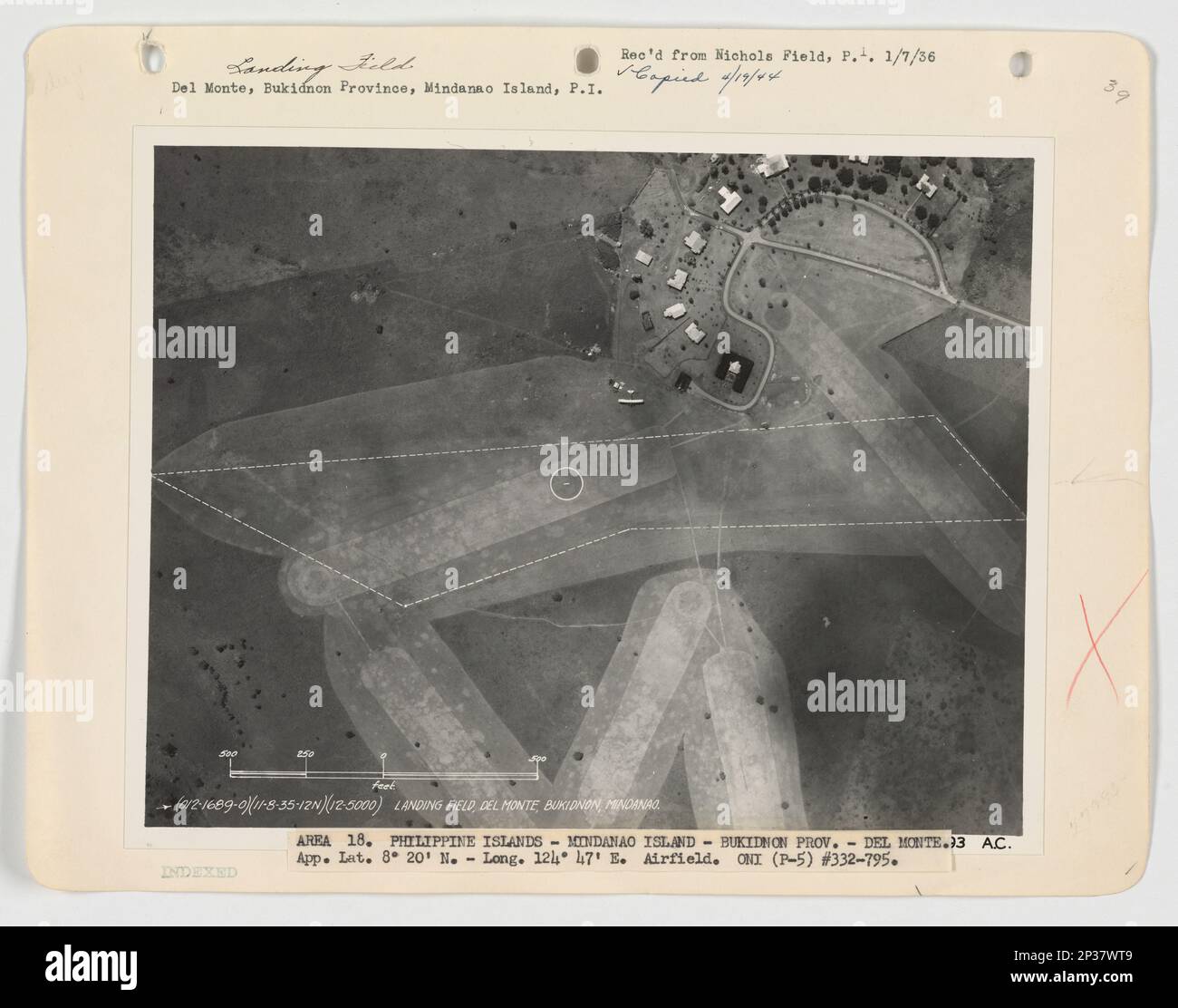 Landing Fields - Philipines - Mindanao Island, Aerial Photograph Stock ...