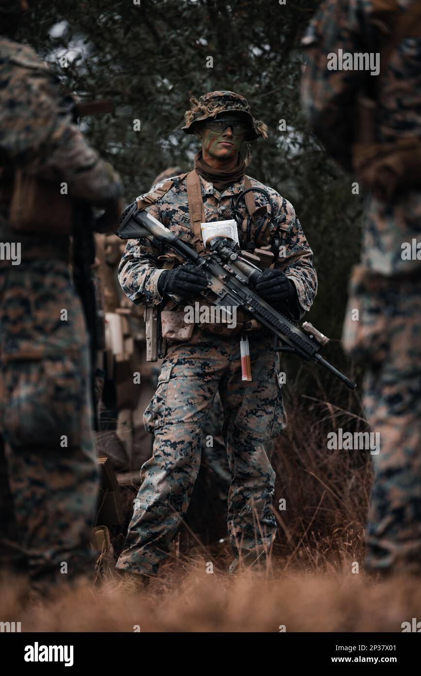 U.S. Marine Corps Lance Cpl. Travis Ferriell, a Caledonia, Michigan ...