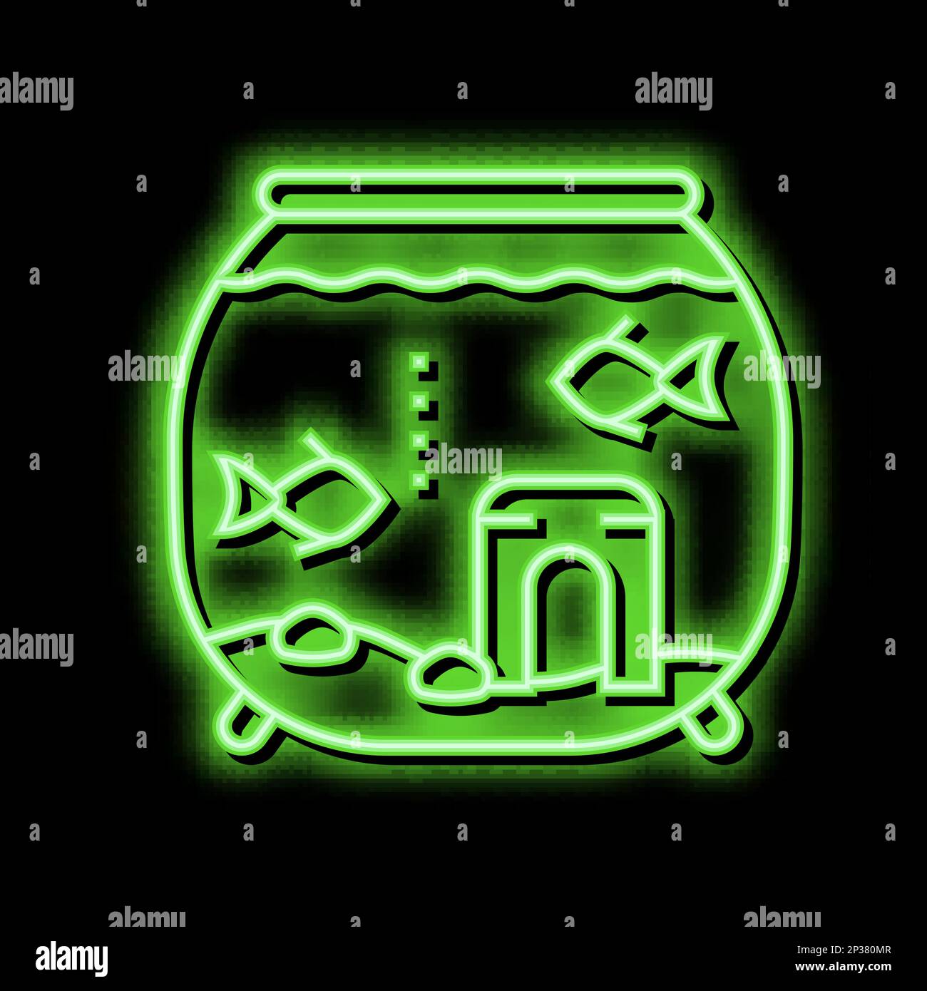 fish pet neon glow icon illustration Stock Vector Image & Art - Alamy