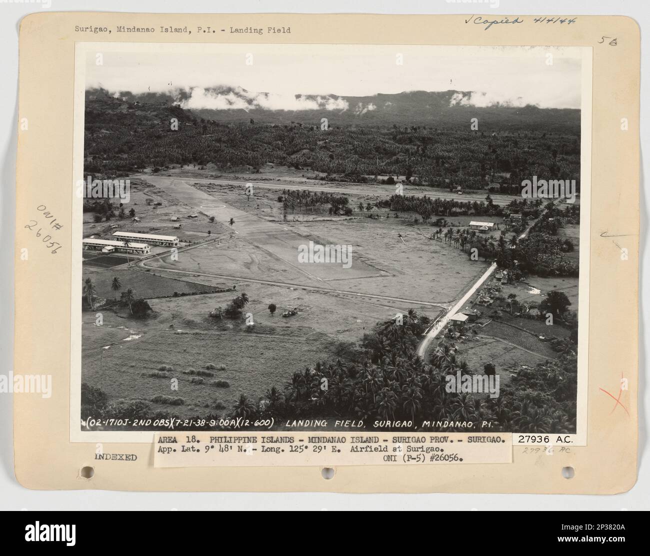 Landing Fields - Philipines - Mindanao Island, Aerial Photograph Stock ...