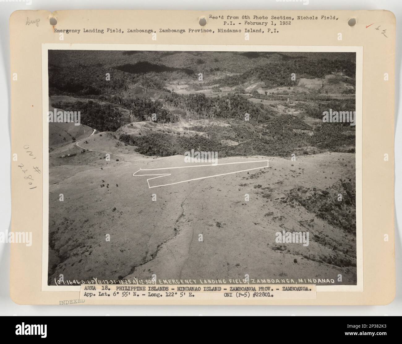 Landing Fields - Philipines - Mindanao Island, Aerial Photograph Stock ...