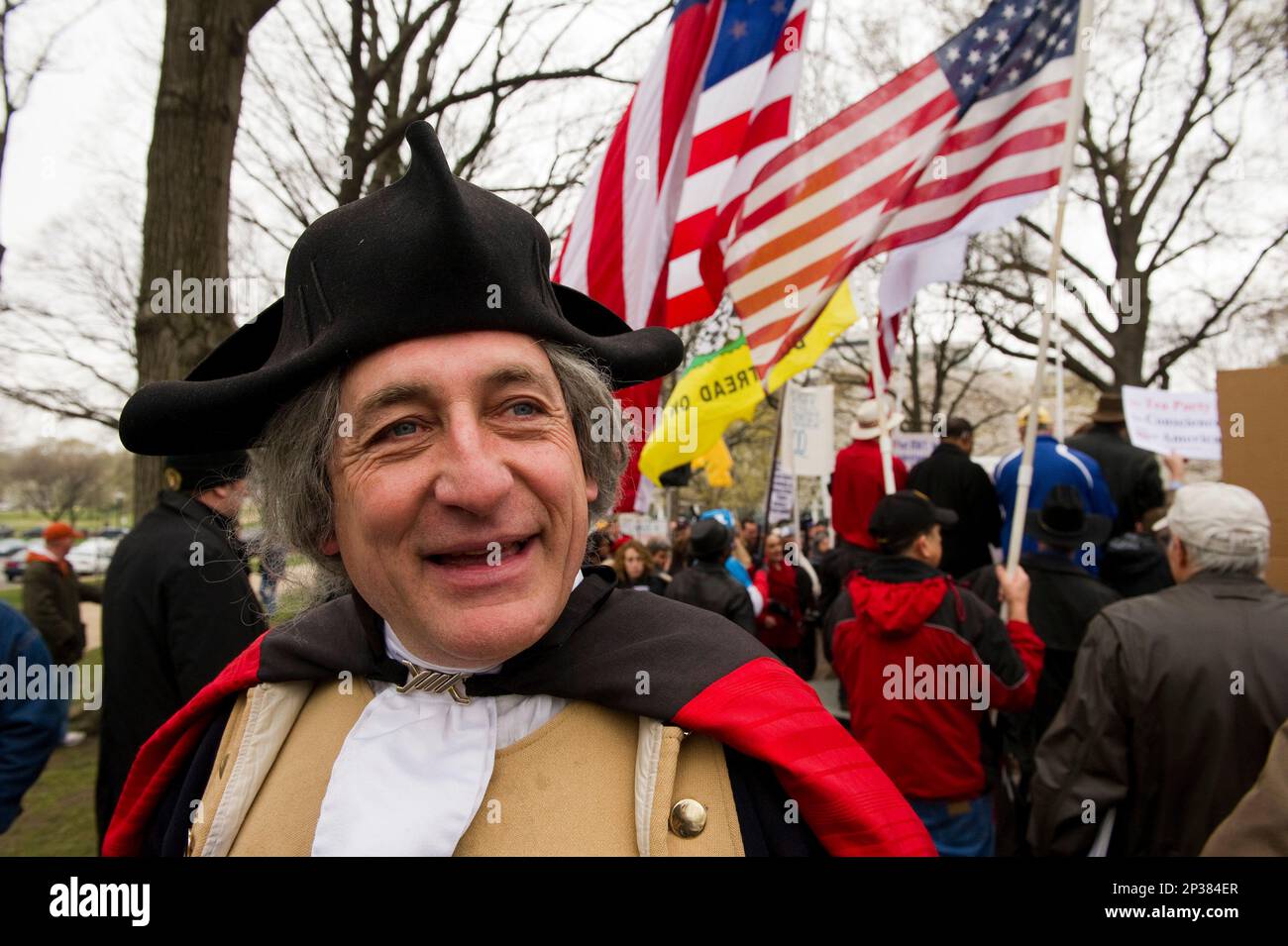 WASHINGTON, DC - March 31: An actor portrayed George Washington during ...