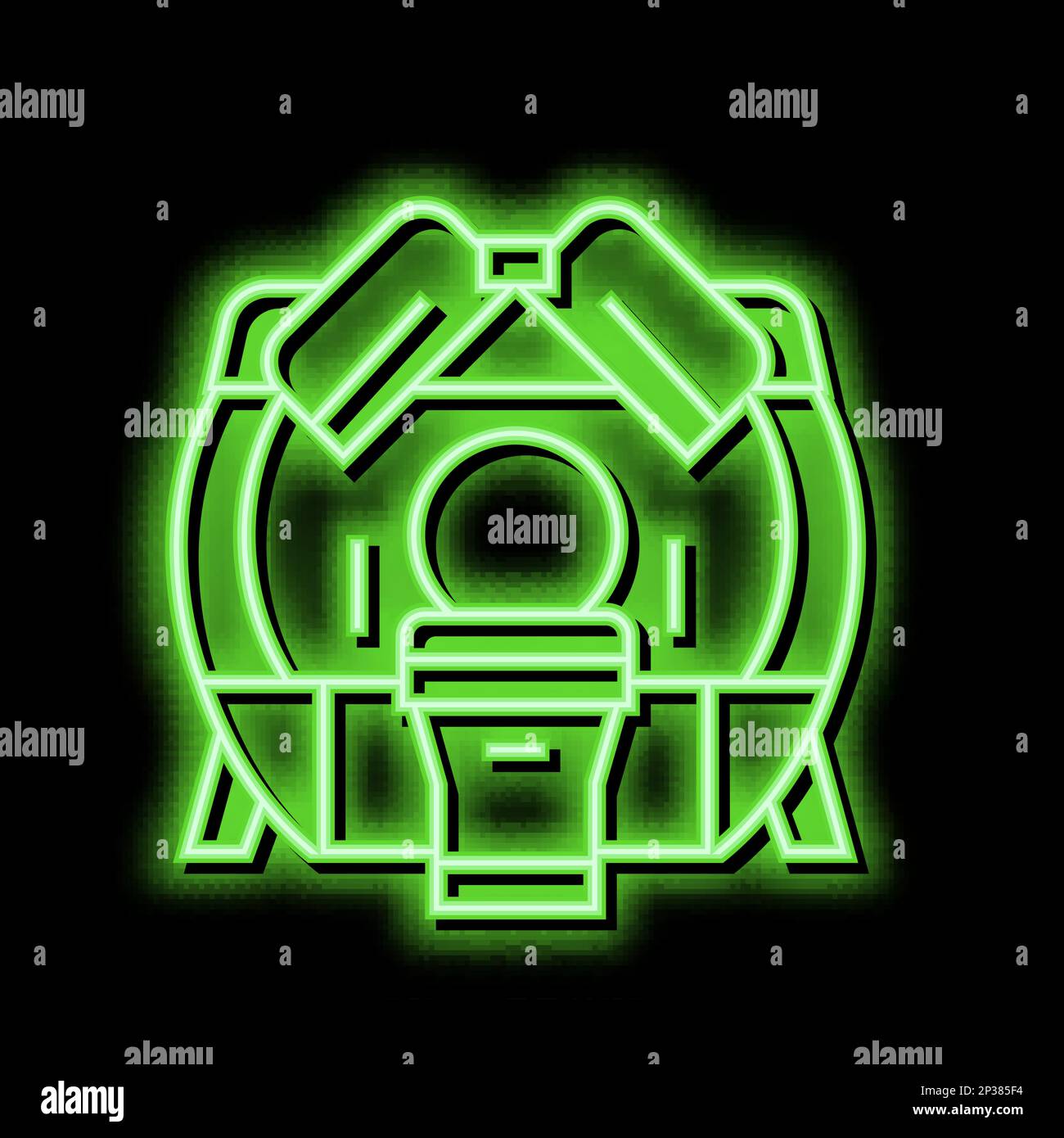 mri hospital radiology equipment neon glow icon illustration Stock ...