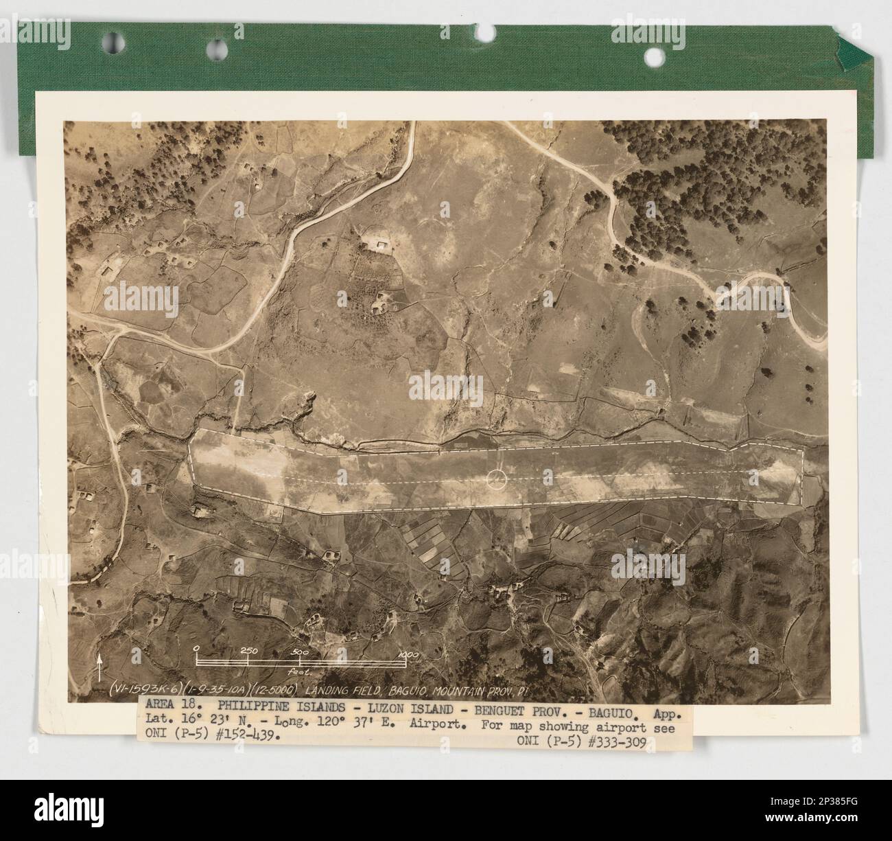Landing Fields - Philippines - Baguio, Aerial Photograph Stock Photo ...