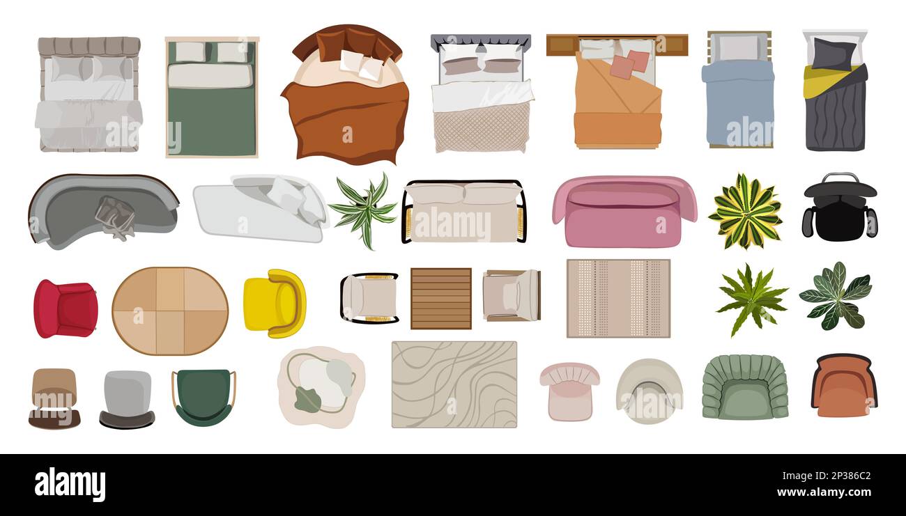 Furniture Top View Psd