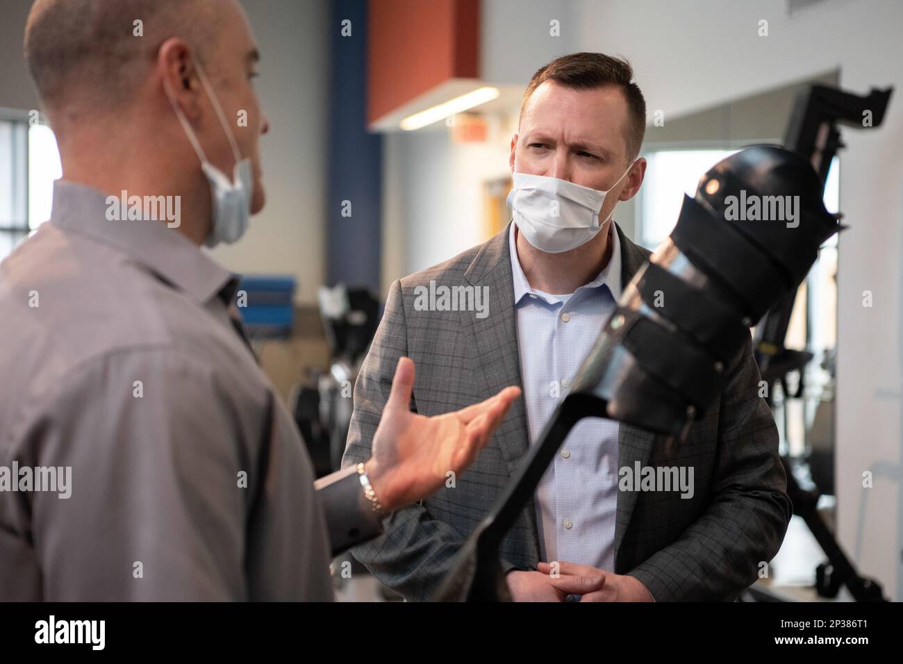 Tim Dill (right), military legislative assistant to U.S. Senator Ted ...