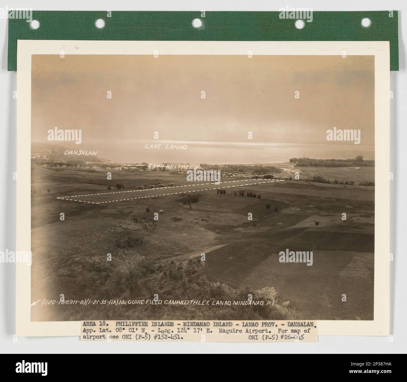 Landing Fields - Philippines - Dansalan, Aerial Photograph Stock Photo ...