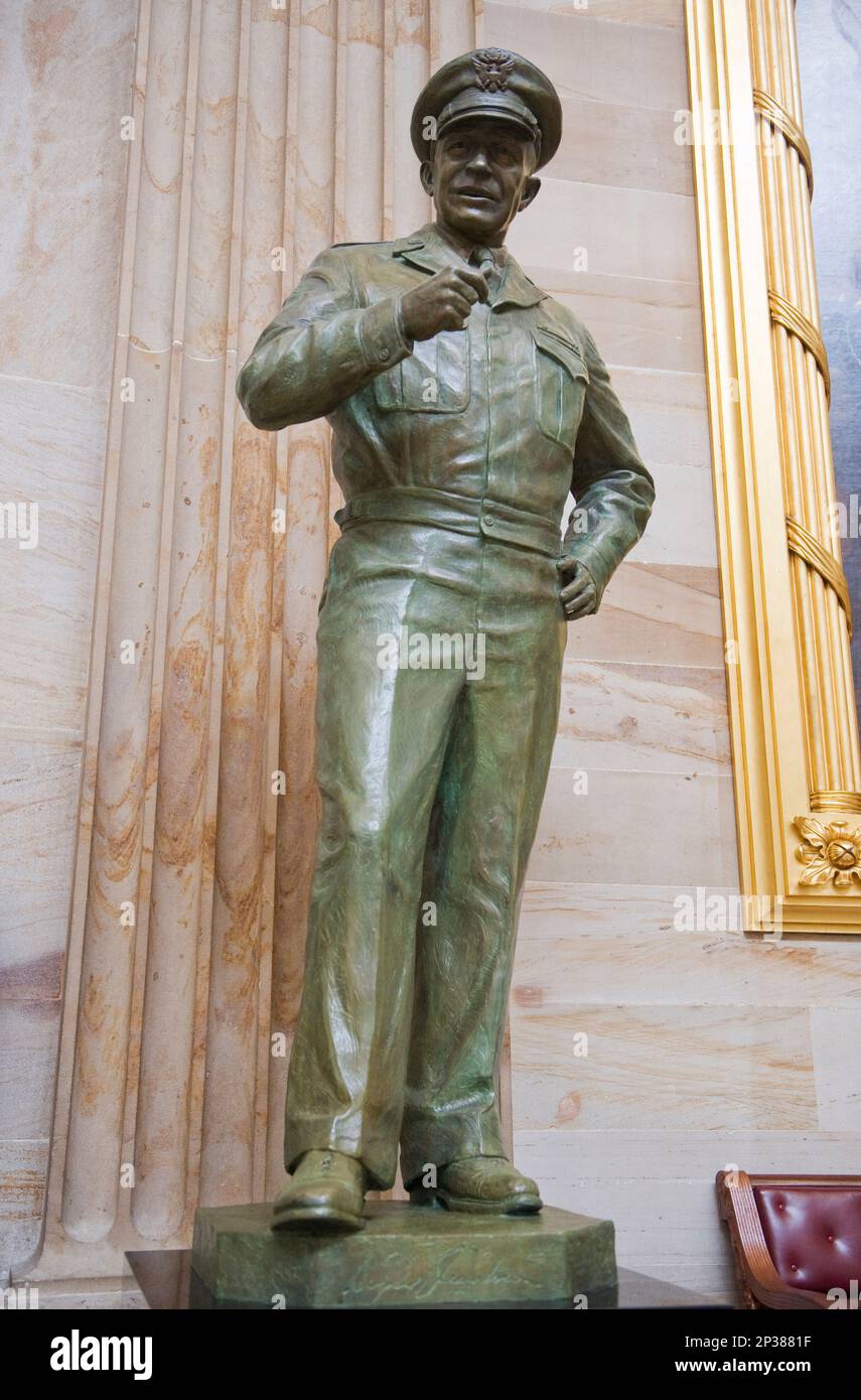 UNITED STATES - APRIL 27: A statue of Dwight Eisenhower in the rotunda ...