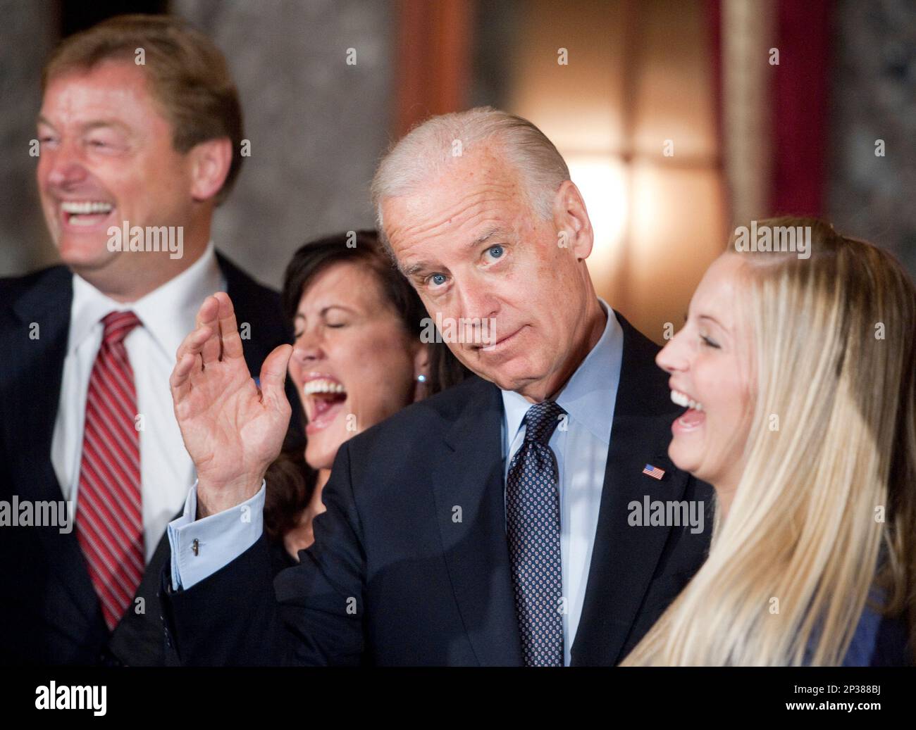UNITED STATES – MAY 9: From left, Sen. Dean Heller, R-Nev., wife Lynne ...