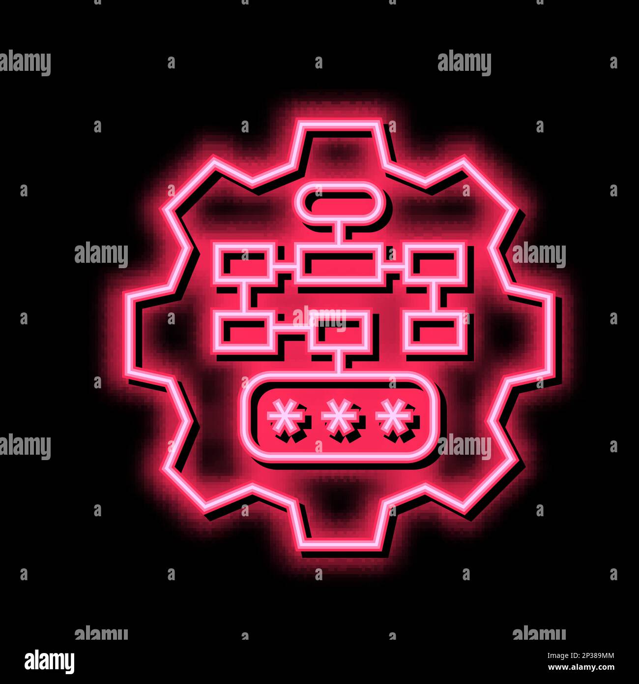 multilevel password color icon vector illustration sign Stock Vector ...