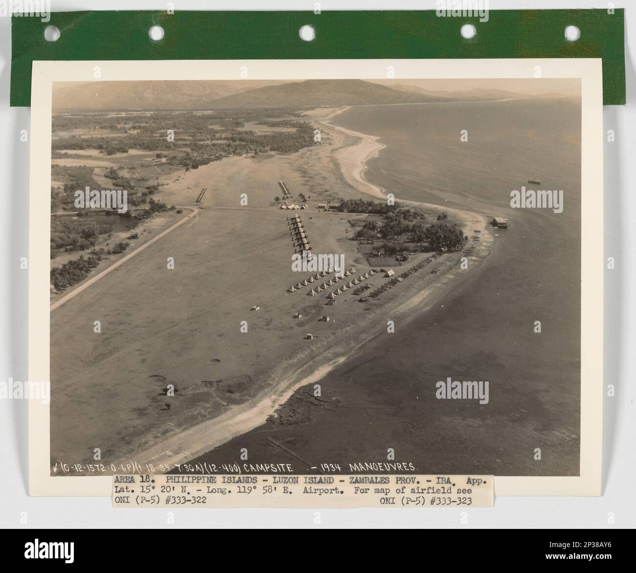 Landing Fields - Philippines - Iba, Zambales, Aerial Photograph Stock ...