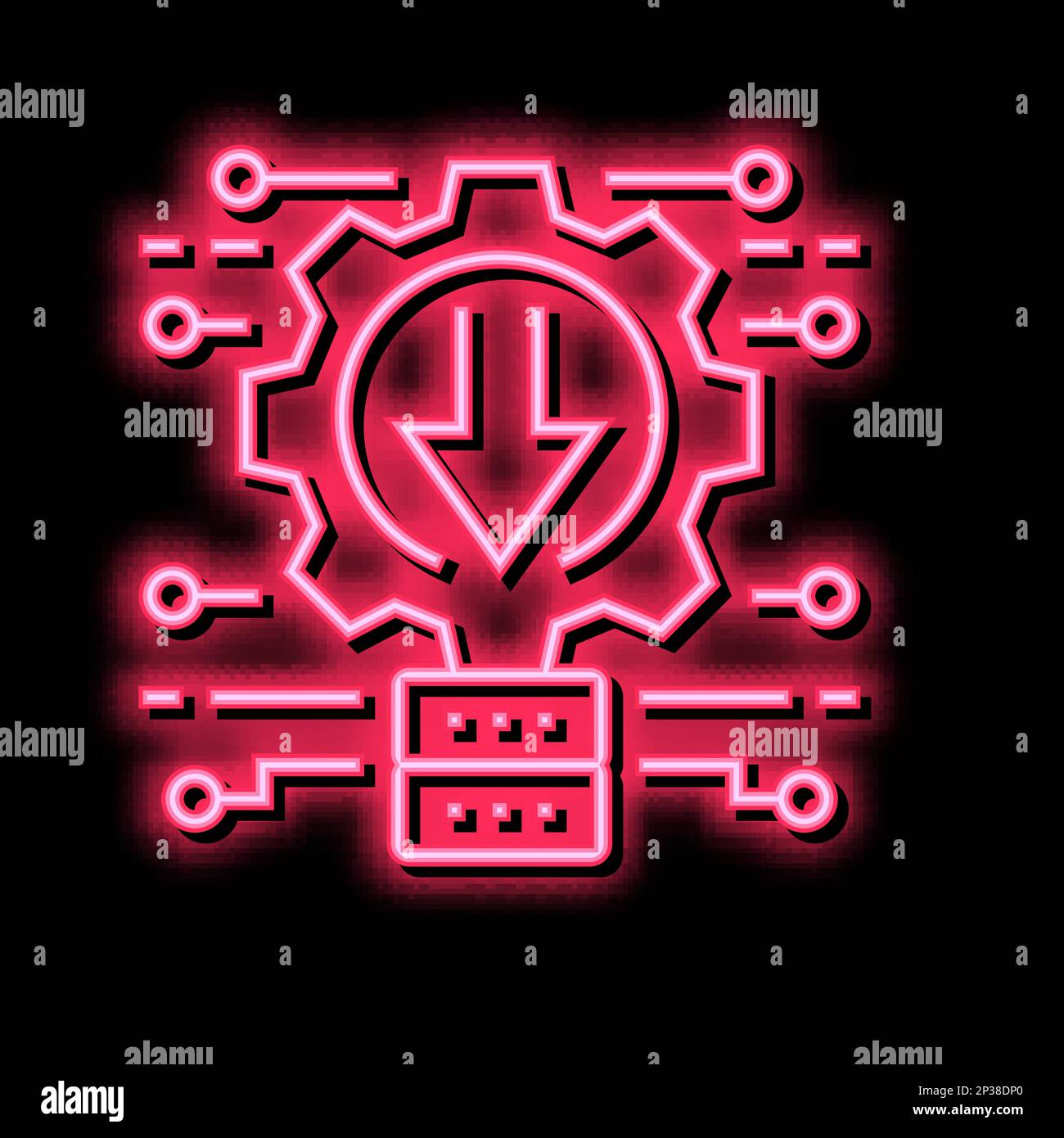 integration system neon glow icon illustration Stock Vector Image & Art - Alamy