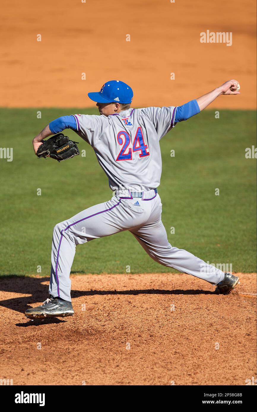 Louisiana Tech Bulldogs starting pitcher Phil Maton (24) in action ...