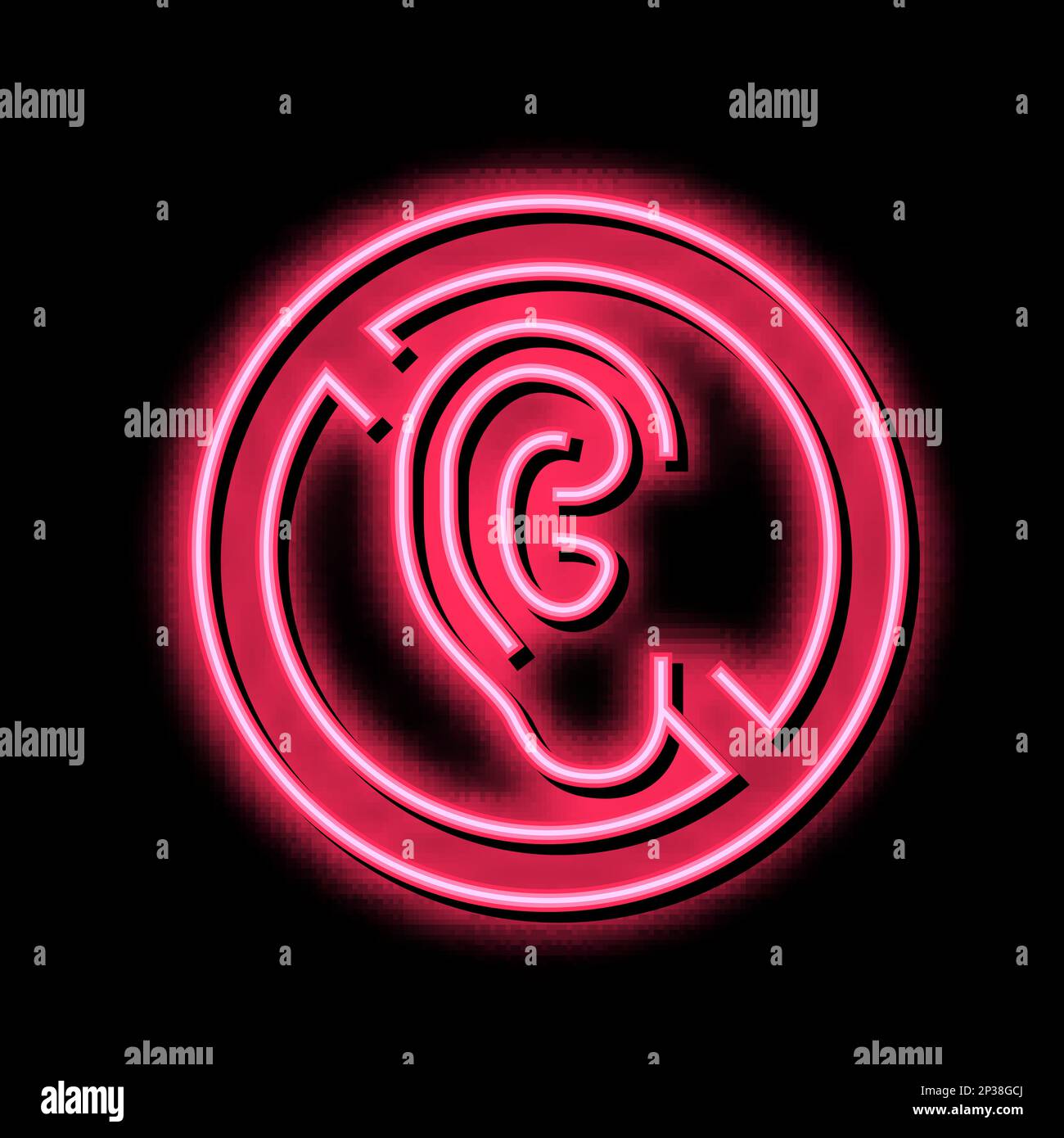 deaf sign color icon vector illustration Stock Vector Image & Art - Alamy