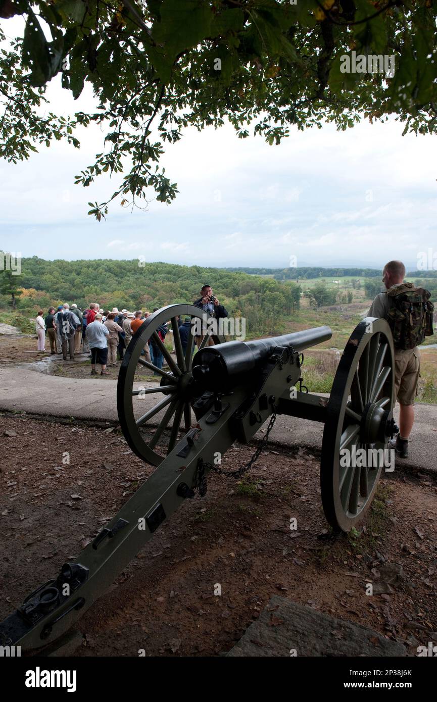 UNITED STATES -Sept 28: Gettysburg National Military Park. Visitors ...